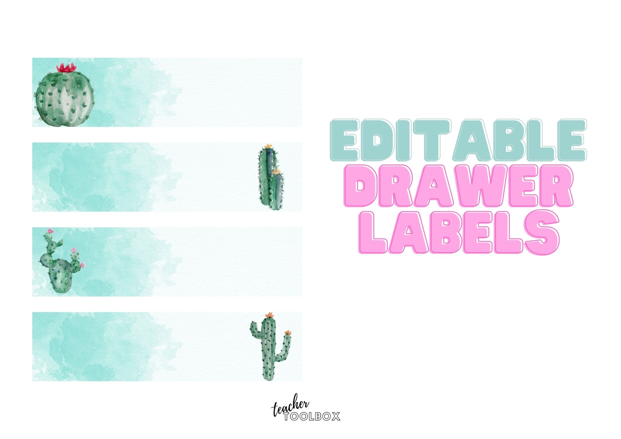 Blank Drawer Labels - Teacher Toolbox