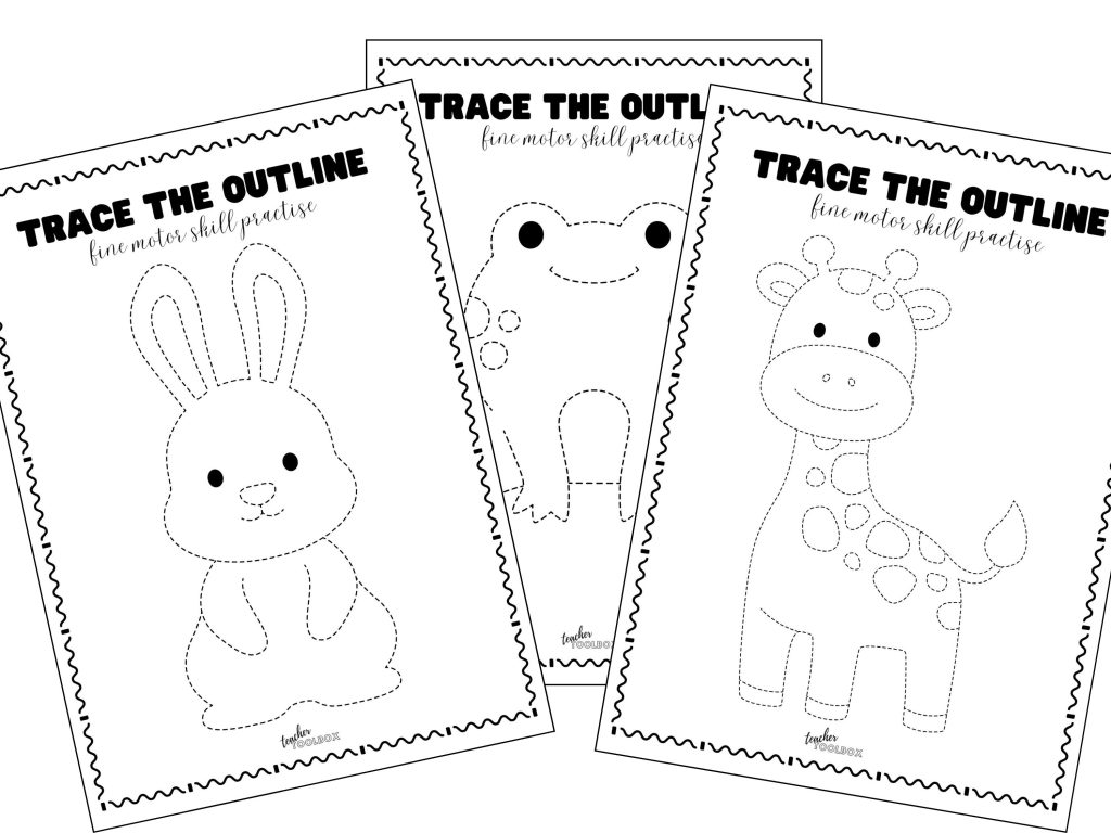 Fine Motor Skills: Trace the Animal - Teacher Toolbox