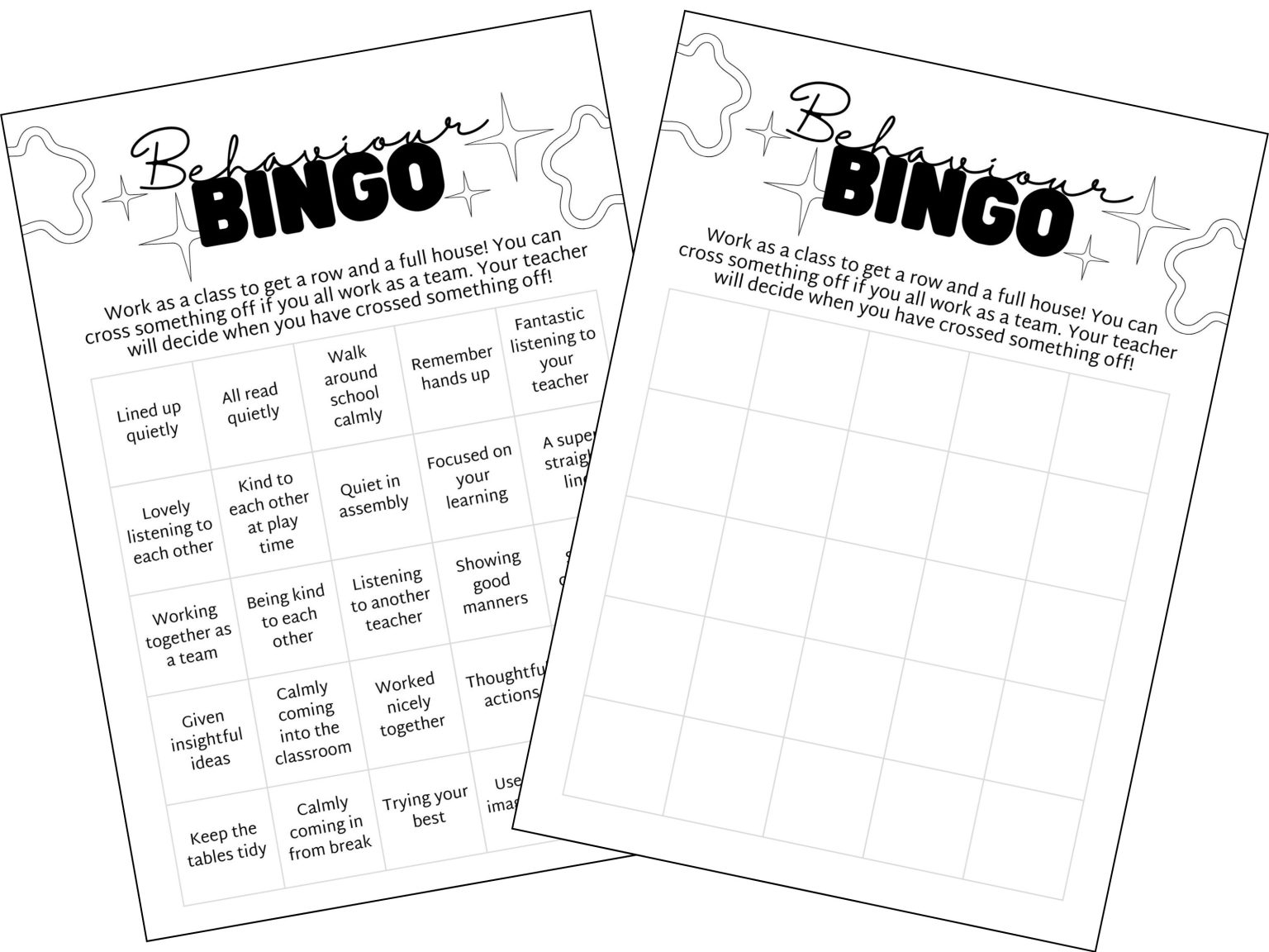 Behaviour Bingo - Teacher Toolbox